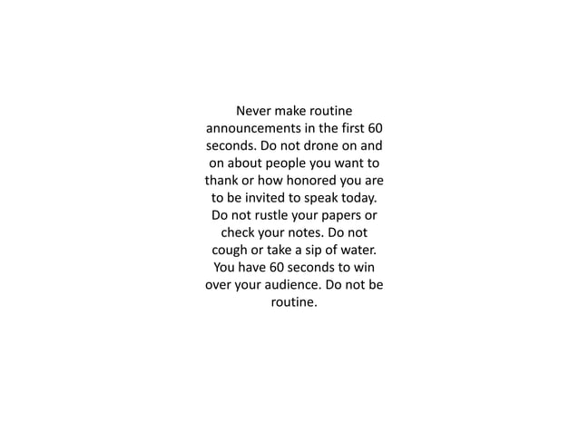 Nail the First 60 Seconds of Your Presentation | PPTX