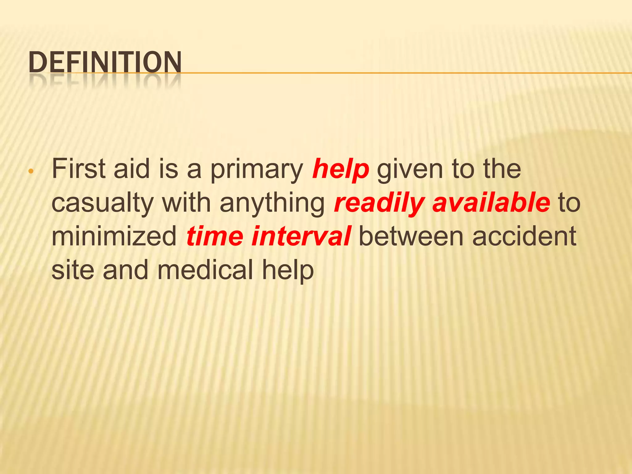 First aid | PPTX