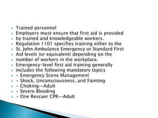 First aid | PPTX | First Aid | Injuries