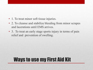 First Aid Kit slideshare presentation by Miranda Cutliff | PPTX