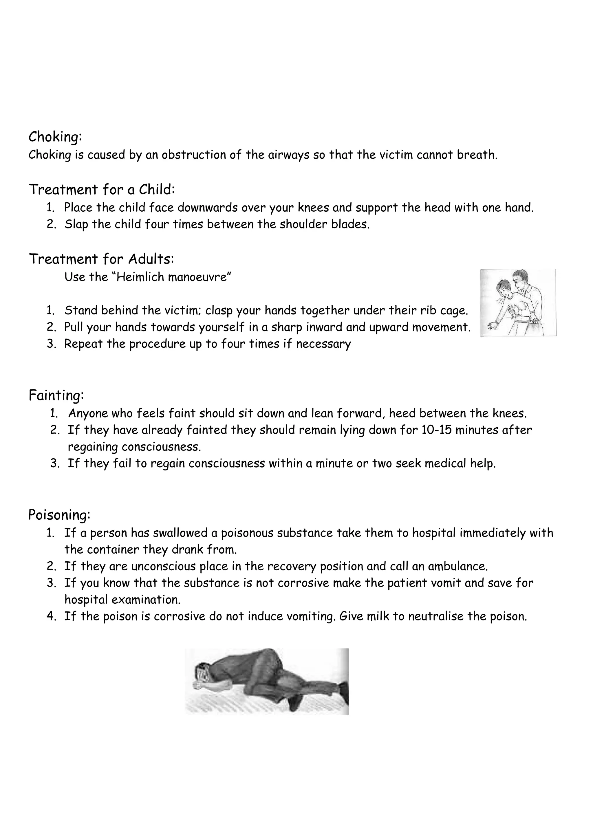 First aid | DOC