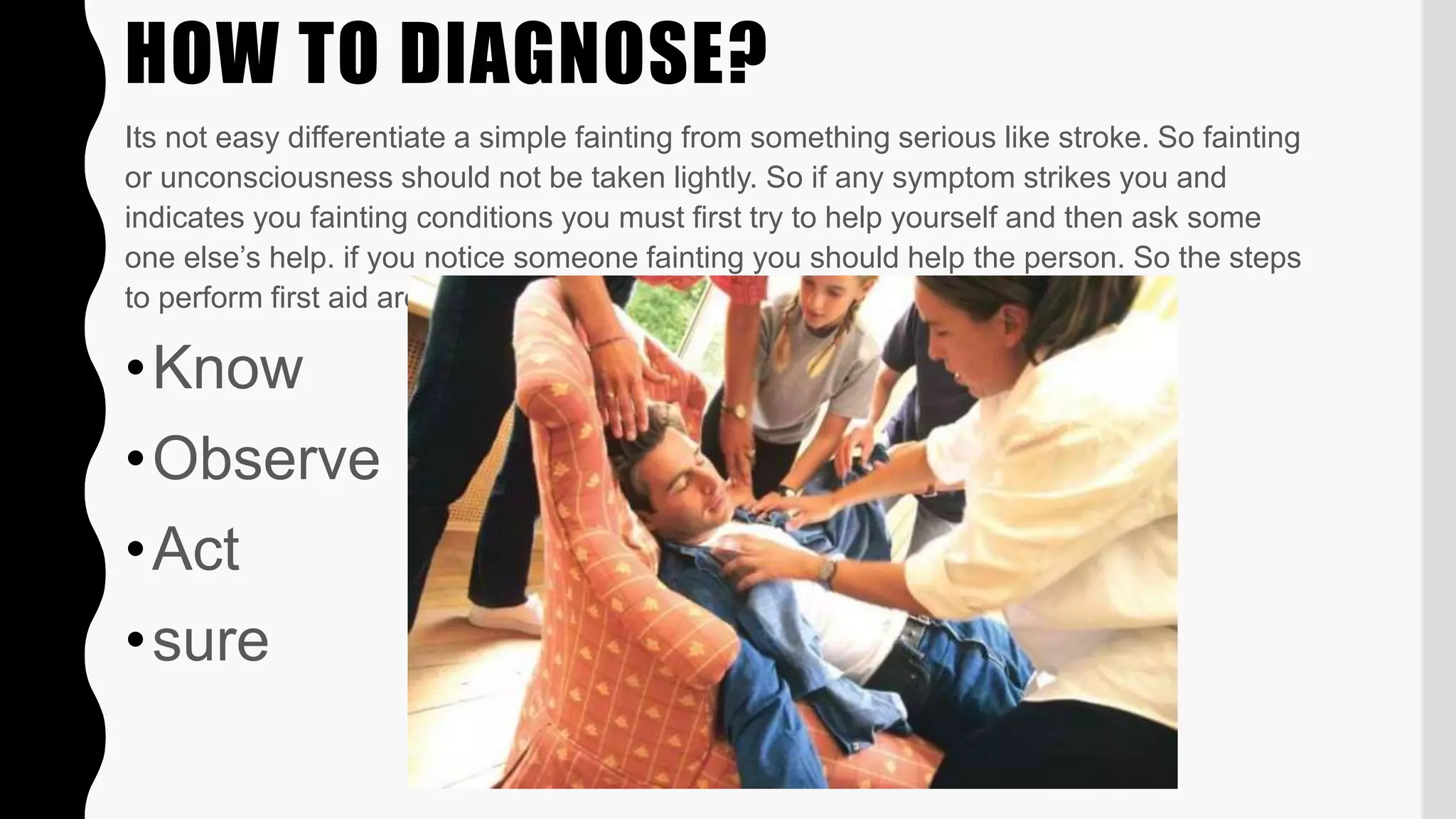 First aid(fainting) | PPTX