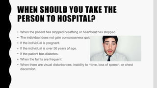 First aid(fainting) | PPTX