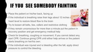 First aid(fainting) | PPTX