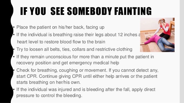First aid(fainting)