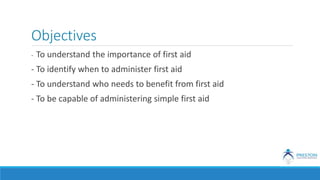 First Aid Management In A Work Place | PPTX