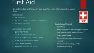 First aid | PPTX