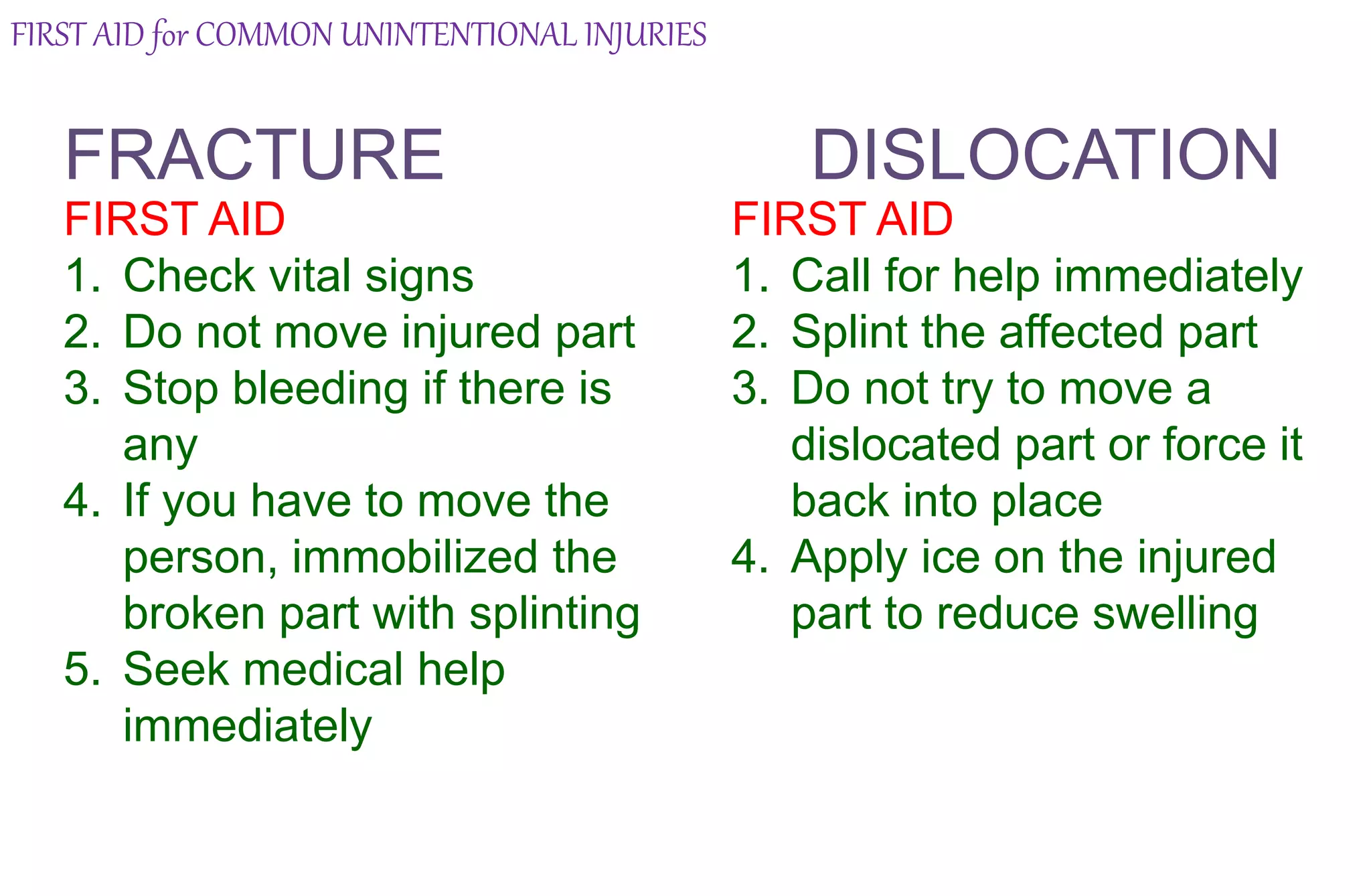 First aid MAPEH9 Health Education | PPTX