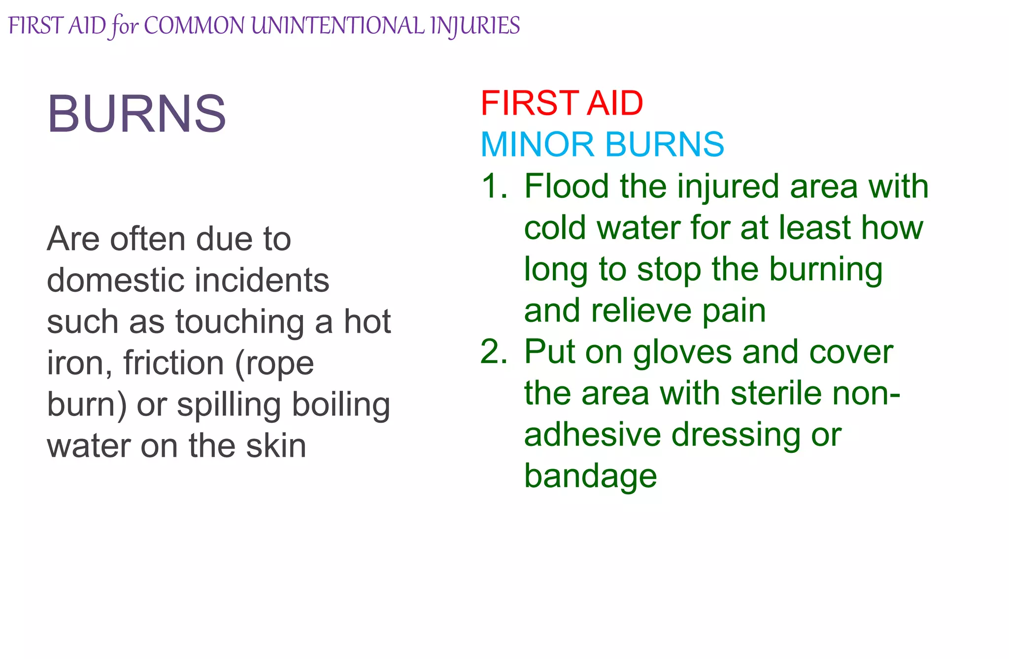 First aid MAPEH9 Health Education | PPTX