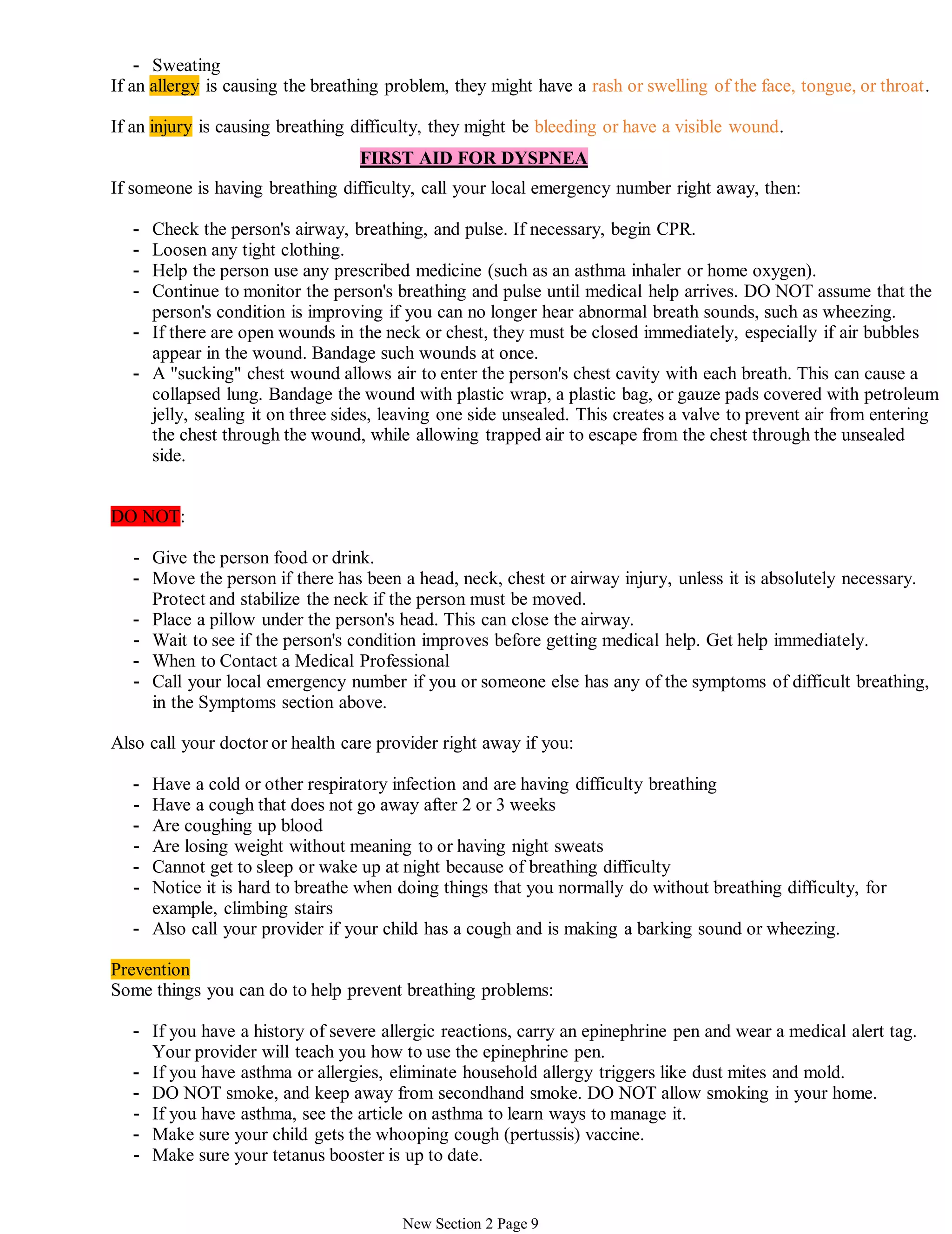 Basic First aid | PDF