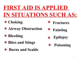 Importance and principles involved in first aid | PPT