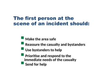 Importance and principles involved in first aid | PPT