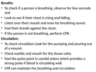 First Aid.pptx of community pharmacy, cc | PPTX