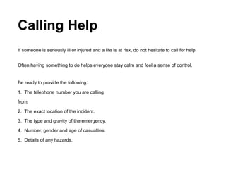 First aid, emergency procedures, self aid.pptx