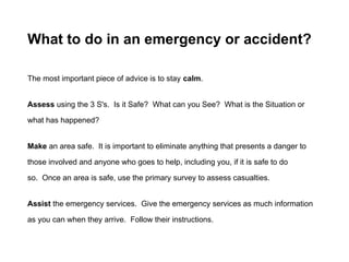 First aid, emergency procedures, self aid.pptx