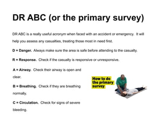 First aid, emergency procedures, self aid.pptx