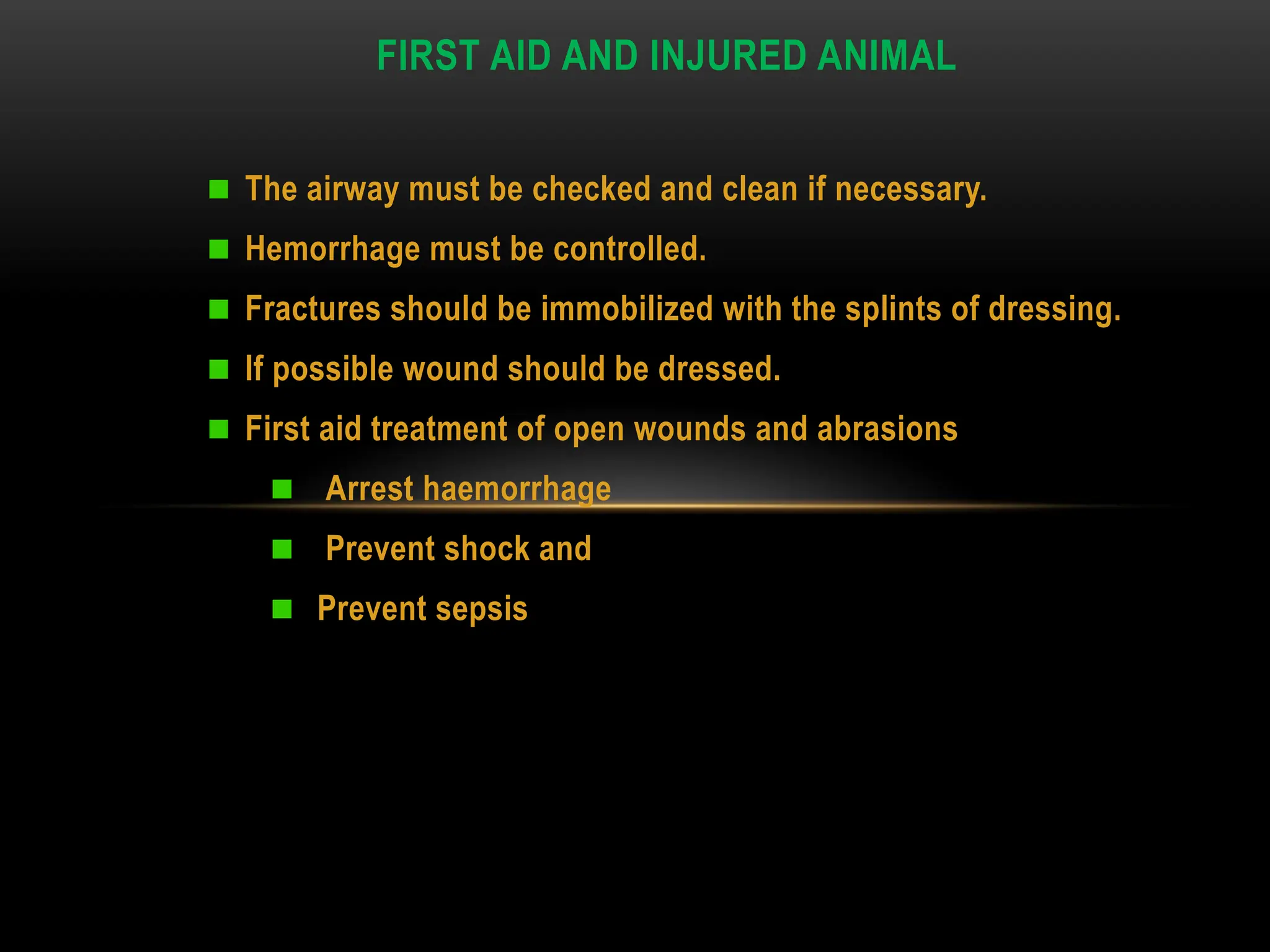 first aid for animals livestock animals .pptx