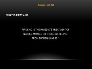 first aid for animals livestock animals .pptx