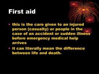 First aid in nursing power point presentation | PPT