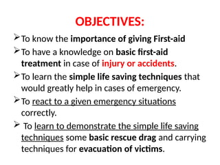 Basic First Aid in common emergencies.pptx