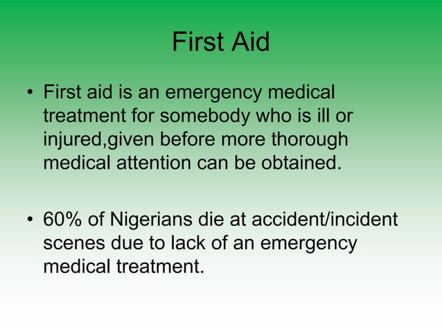 First aid application | PPT
