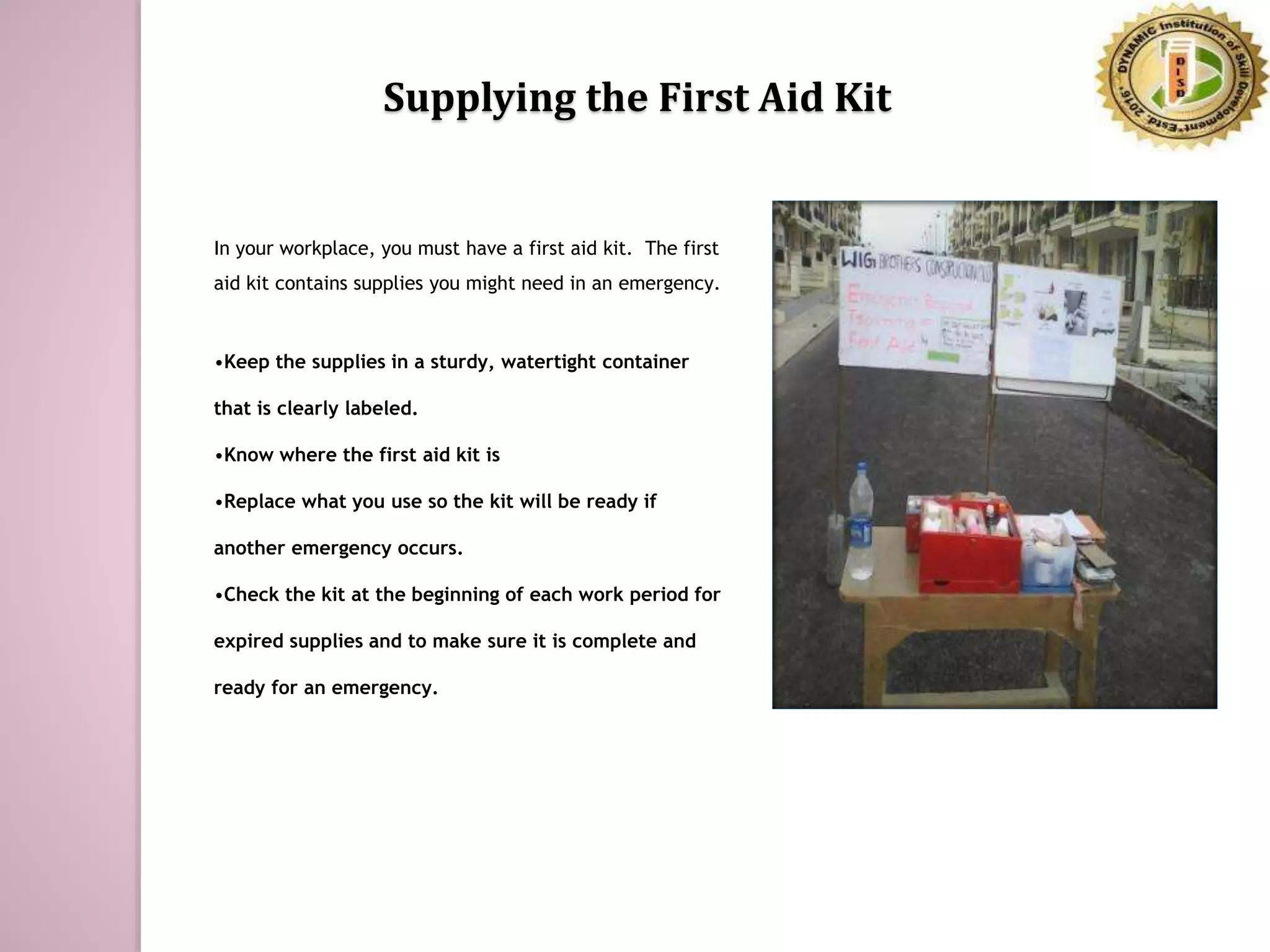 First aid emergency response training | PPTX