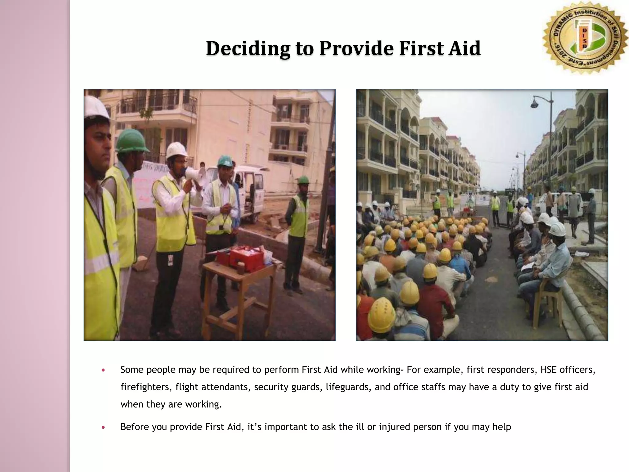 First aid emergency response training | PPTX