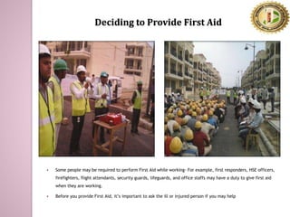 First aid emergency response training | PPTX