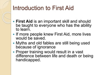 First aid (entire presentation) | PPTX