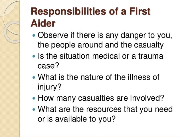 First aid (entire presentation)