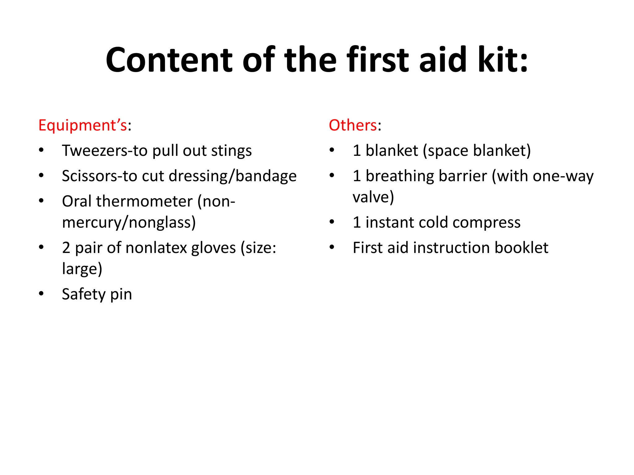 First Aid- Risk Management as Applied to Safety Security and Sanitation ...