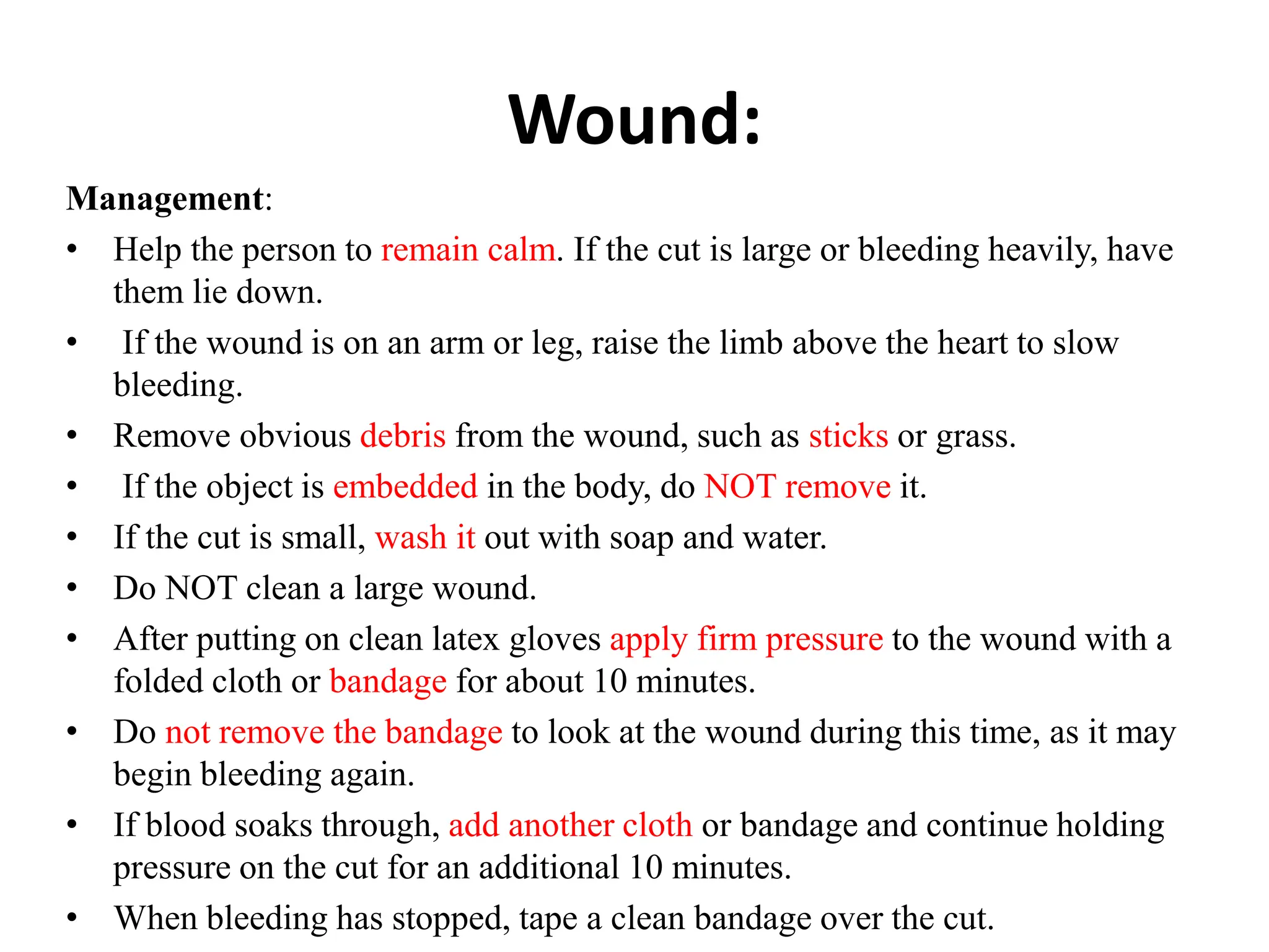 First Aid- Risk Management as Applied to Safety Security and Sanitation ...