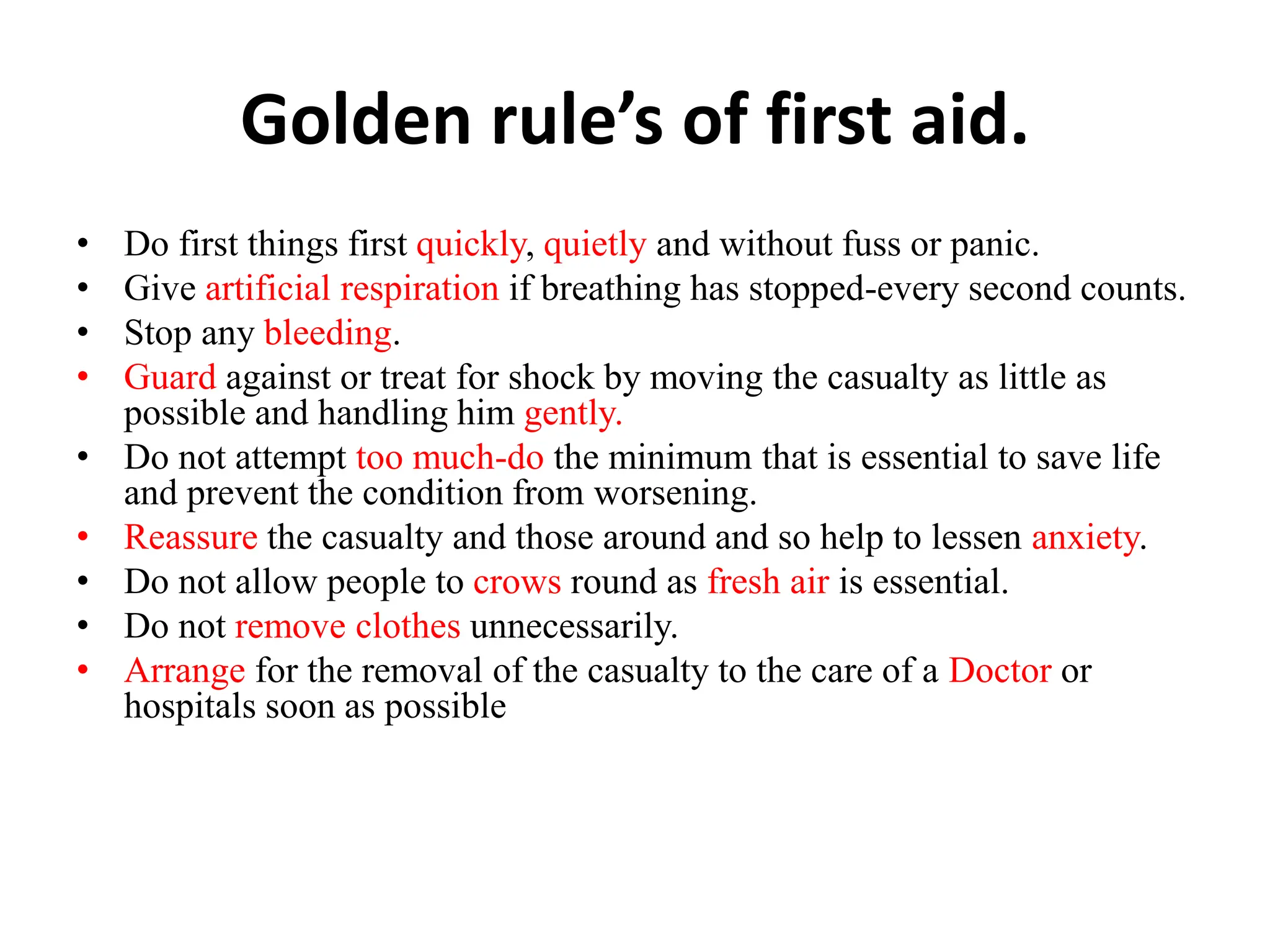 First Aid- Risk Management as Applied to Safety Security and Sanitation ...