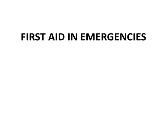 First Aid- Risk Management as Applied to Safety Security and Sanitation ...