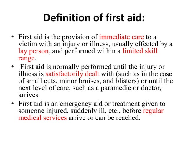 First Aid- Risk Management as Applied to Safety Security and Sanitation ...