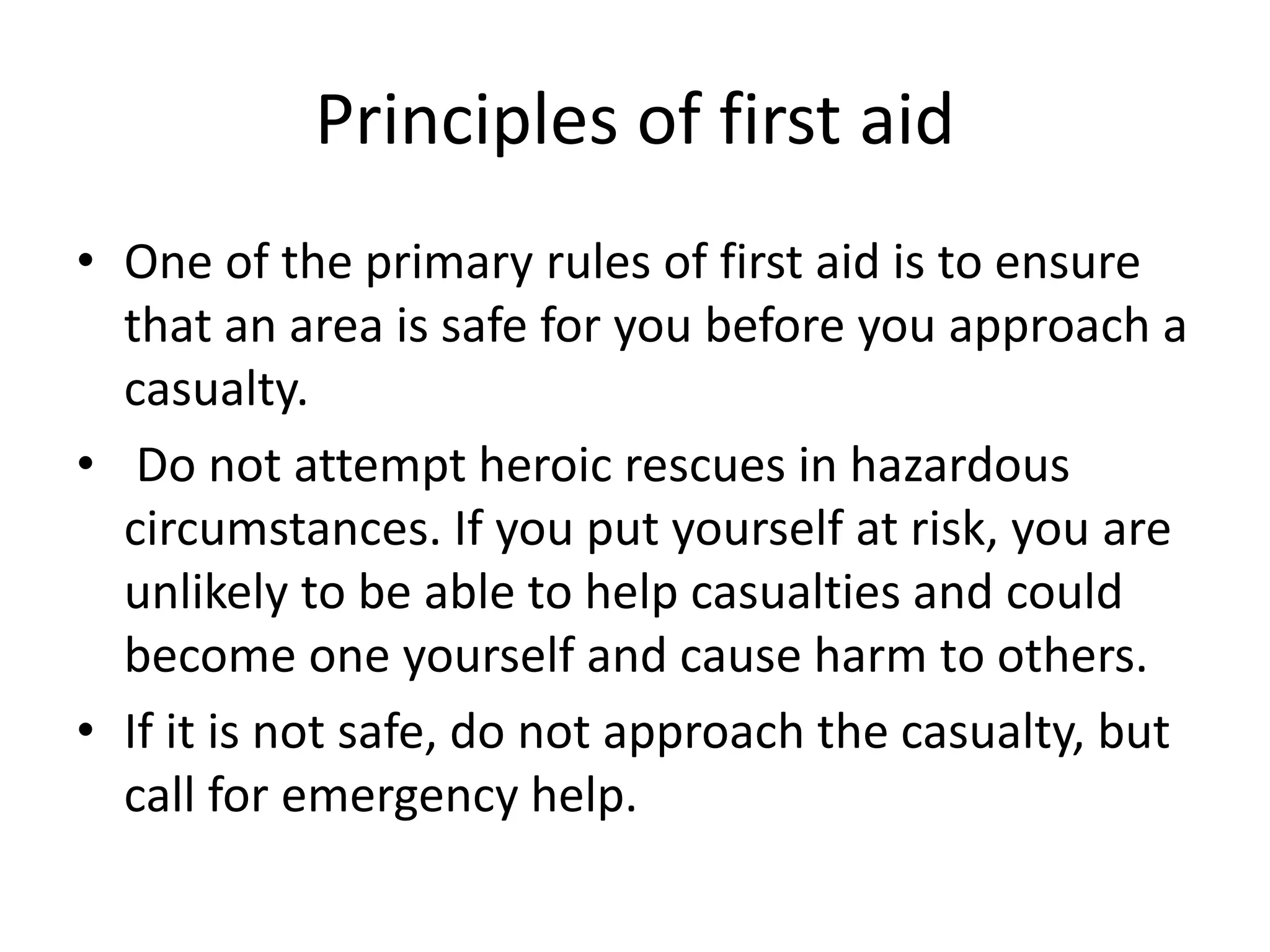 First Aid Summary of what is to be covered | PPT