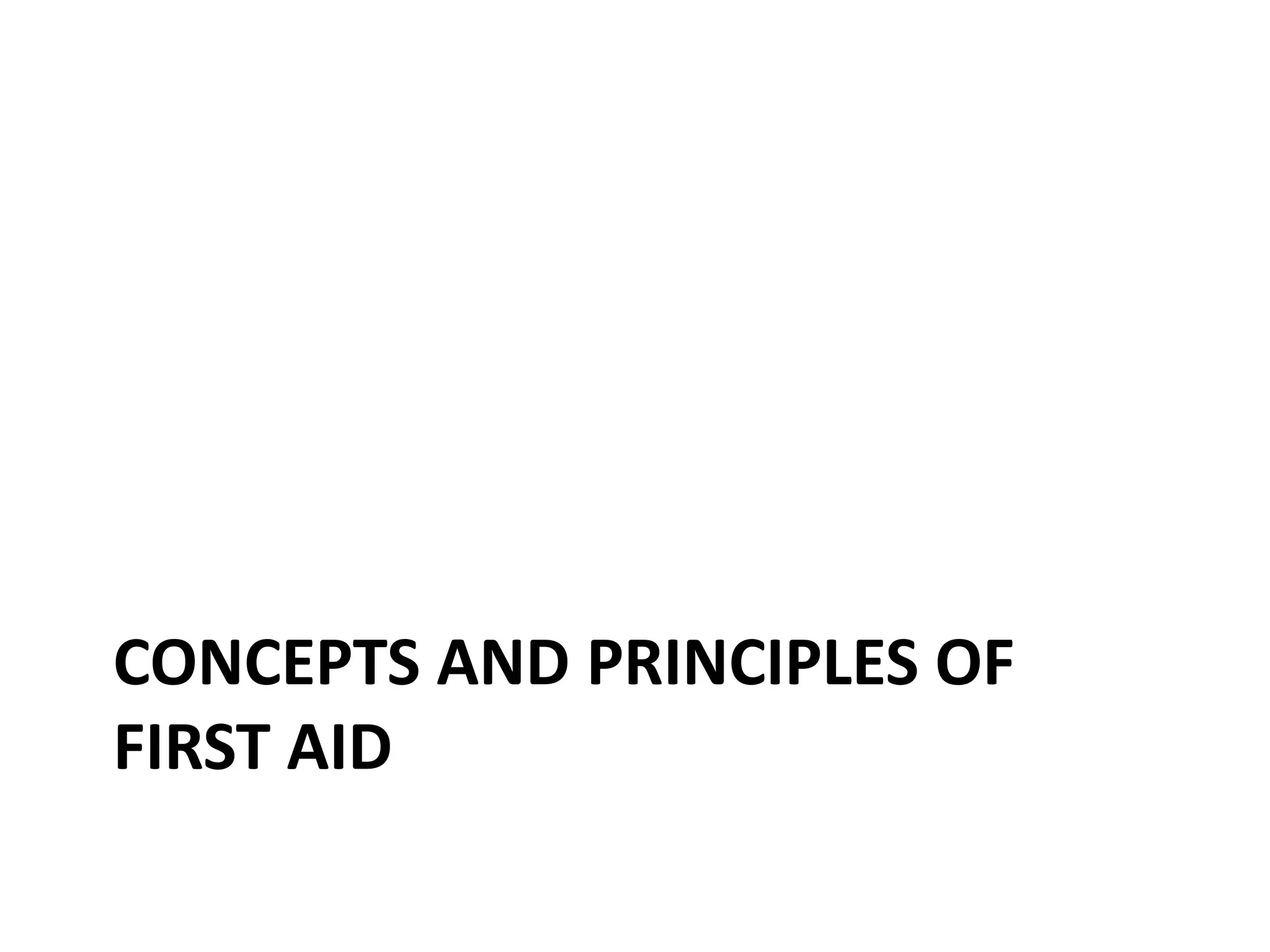 First Aid Summary of what is to be covered | PPT