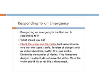First aid and emergencies | PPT