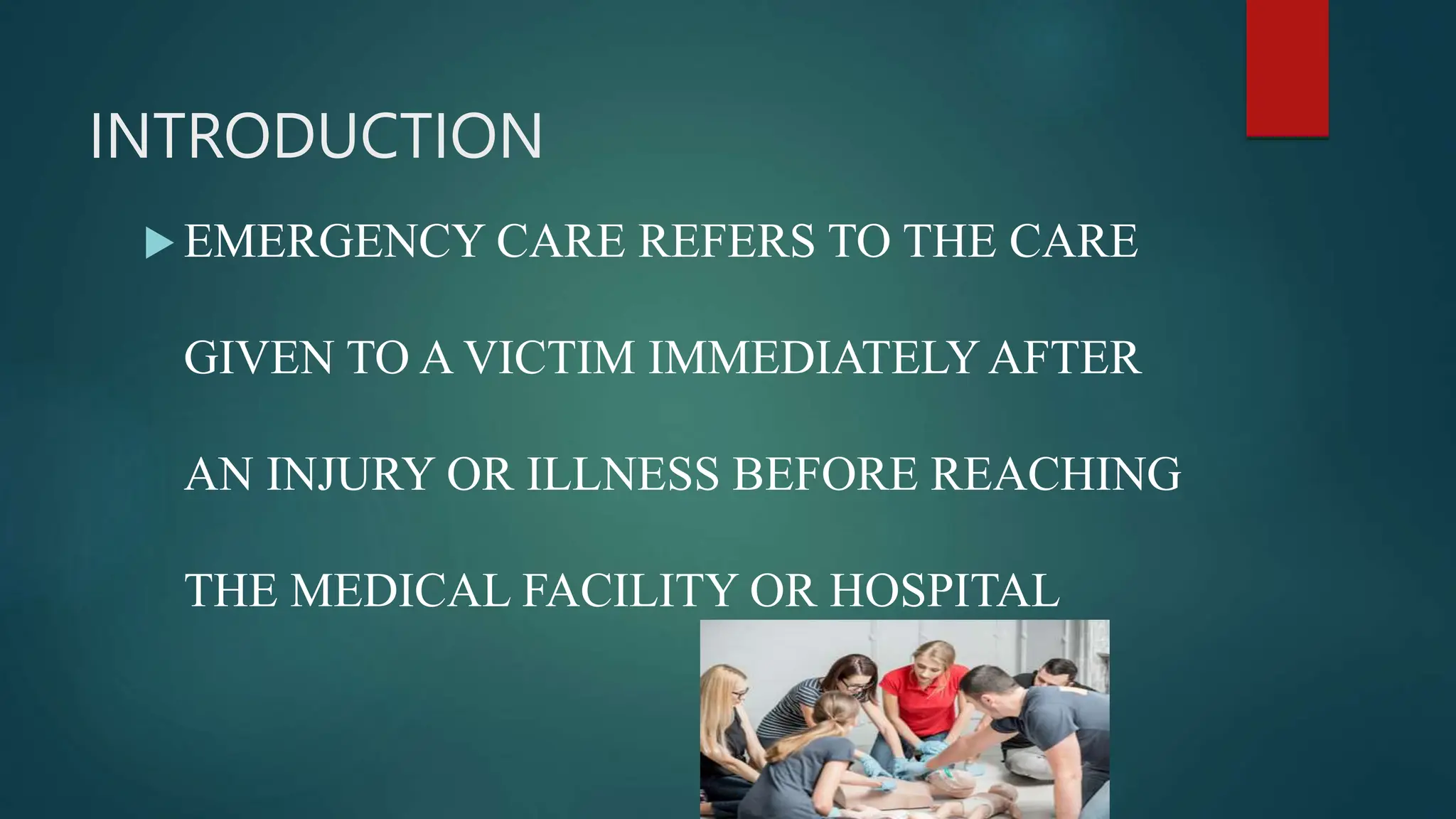 FIRST AID AND EMERGENCIES.pptx. introduction | PPTX | First Aid | Injuries