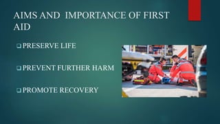 FIRST AID AND EMERGENCIES.pptx. introduction | PPTX