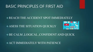 FIRST AID AND EMERGENCIES.pptx. introduction | PPTX | First Aid | Injuries