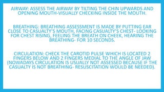 FIRST AID AND LIFE SUPPORT | PPT