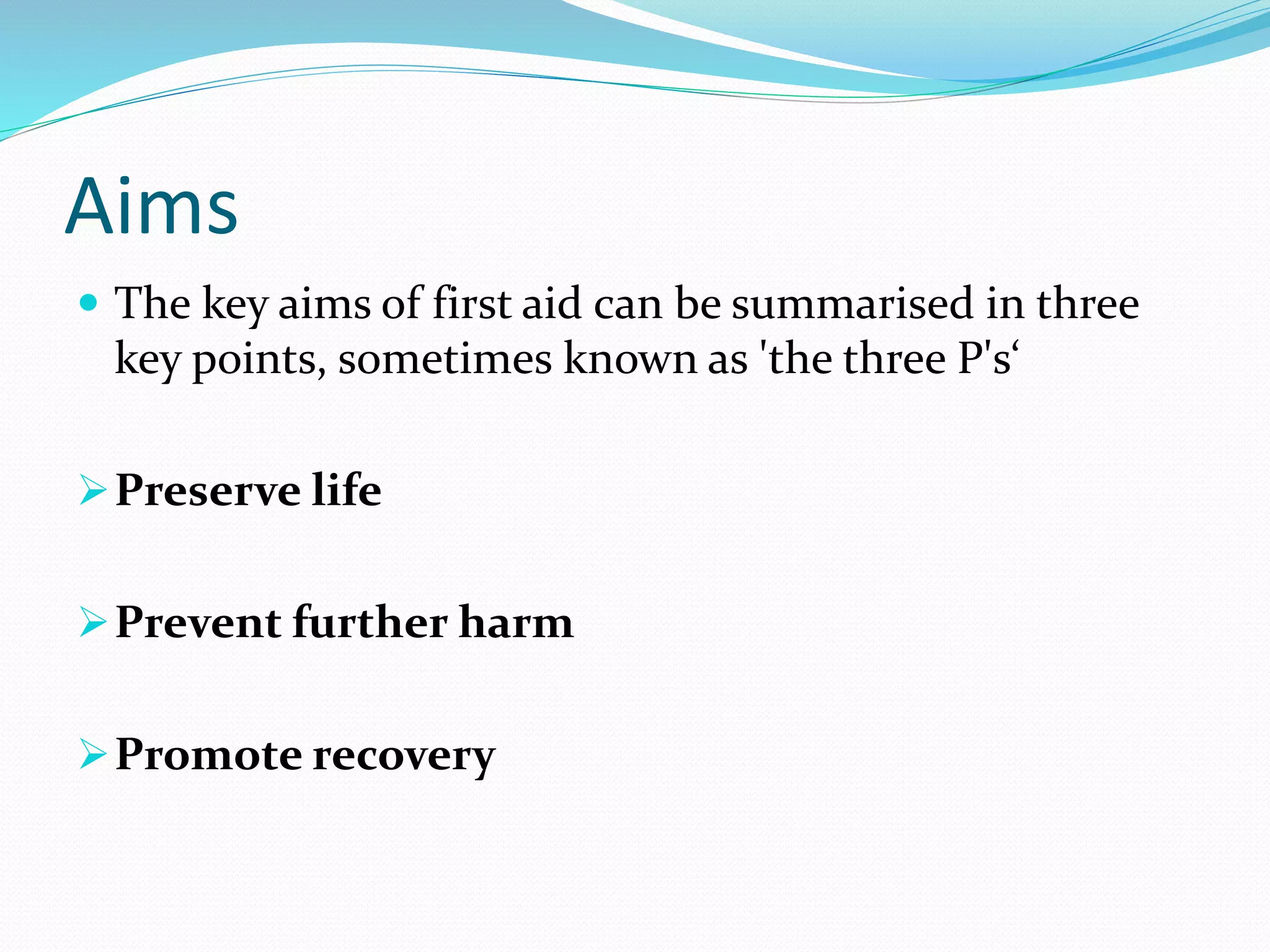 First aid and physical exercise | PPTX