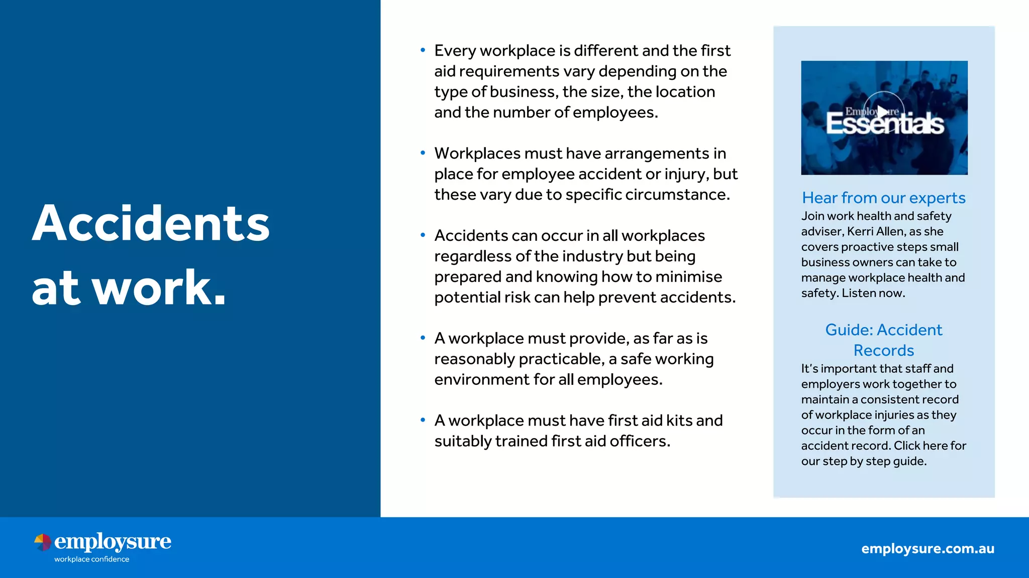 First Aid In The Workplace | Employsure | PDF