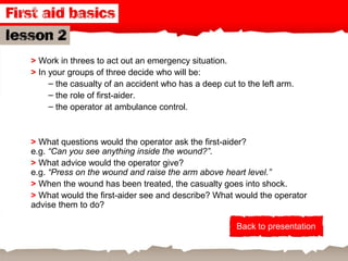 First aid basics 2 ppt | PPT