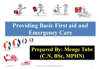 First Aid Chapter 1 (2) providing basic first aid | PPTX