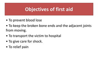 FIRST AID CHAPTER SIX.pptx | First Aid | Injuries