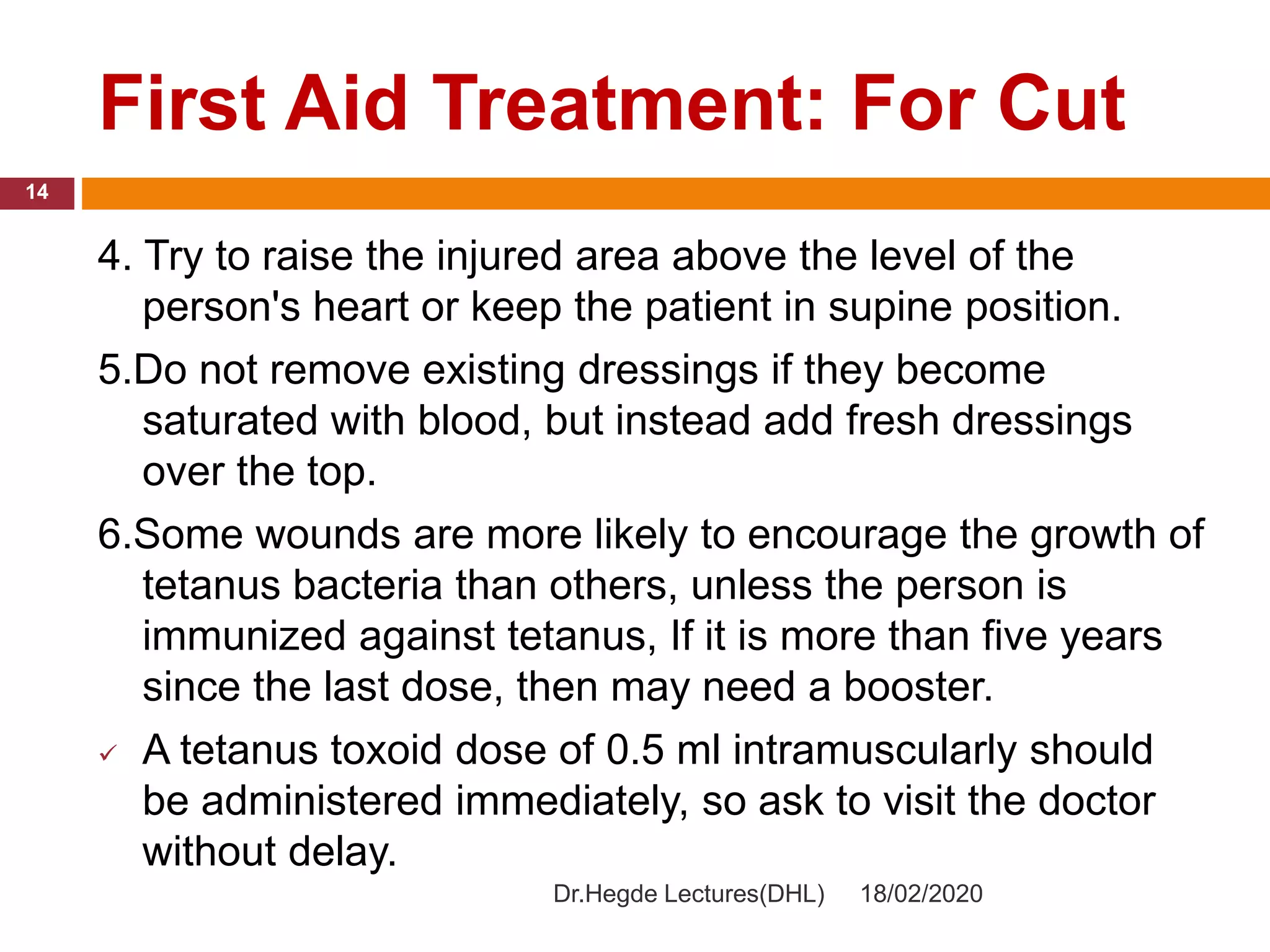 " First Aid " Community Pharmacy Practice | PPTX
