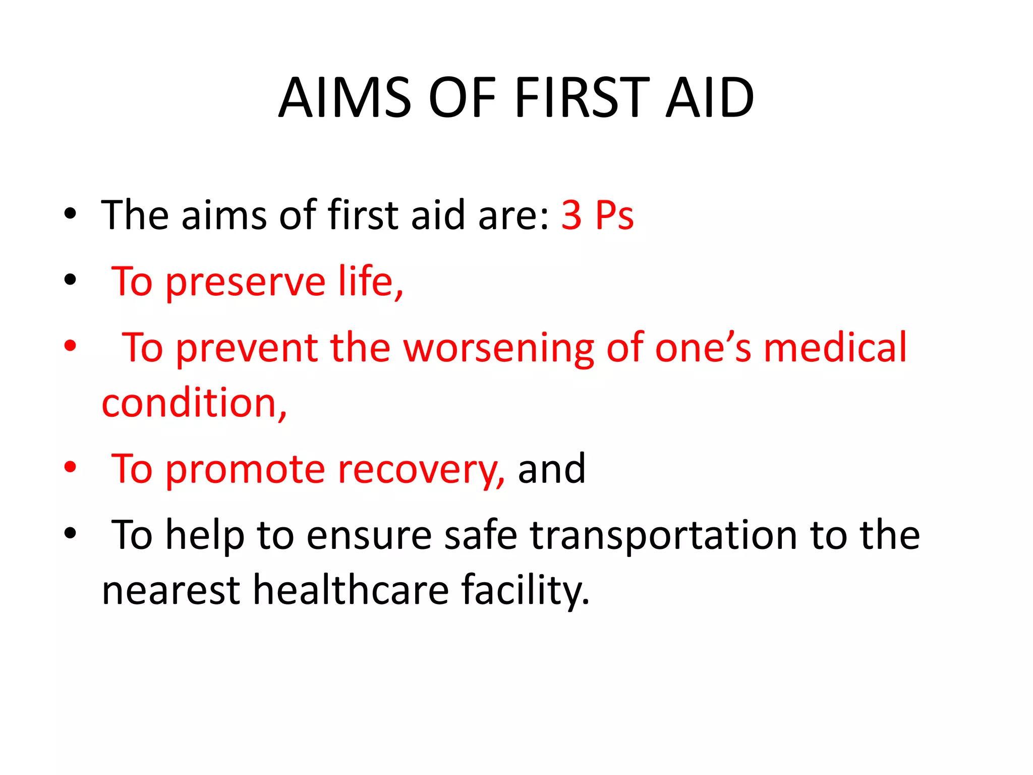 first aid emergency pptx | PPTX