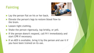 First aid( equipments and treatment) | PPTX